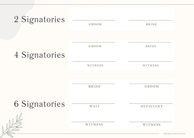 Luxury A3 Nikkah Certificate ROYAL, Islamic Wedding Contract, Nikah ...