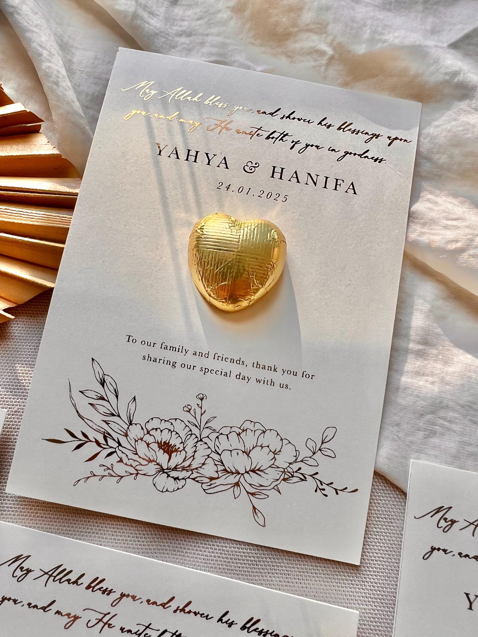 Gold Foiled Wedding Favour Chocolate: Luxury Nikkah Katb Kitab - Etsy
