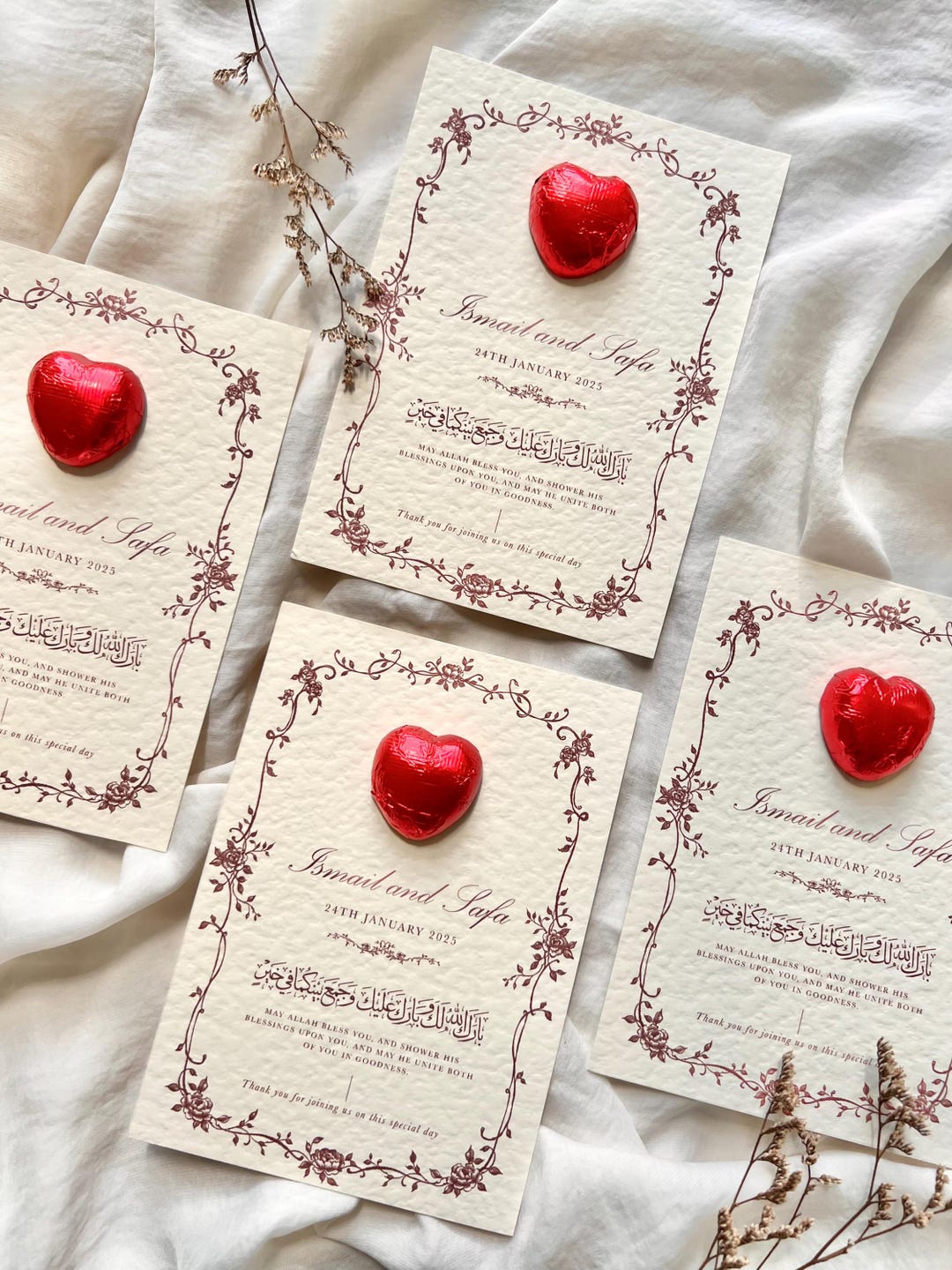 Luxury Wedding Favours Chocolate: Elegant Nikkah Keepsake - Etsy