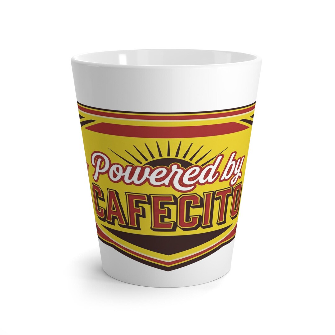 Powered by Cafecito Mug, Cuban Coffee Latte Mug 12oz, Cafecito Coffee ...