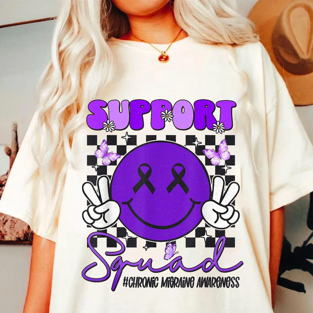 Migraine Support Squad PNG - Chronic Migraine Awareness Digital File ...