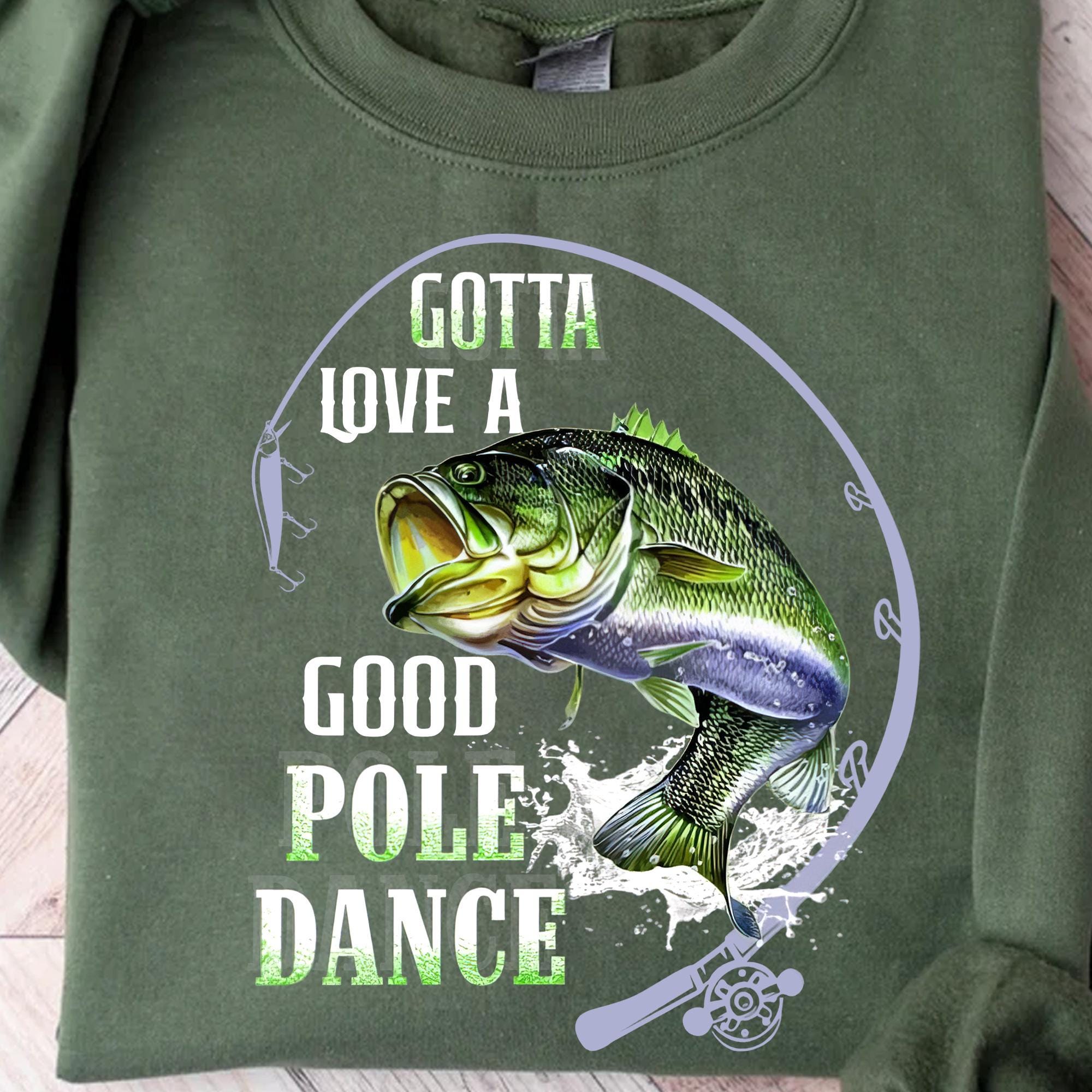 Funny Fishing Pole Dance PNG: Fisherman Sublimation Design (digital ...