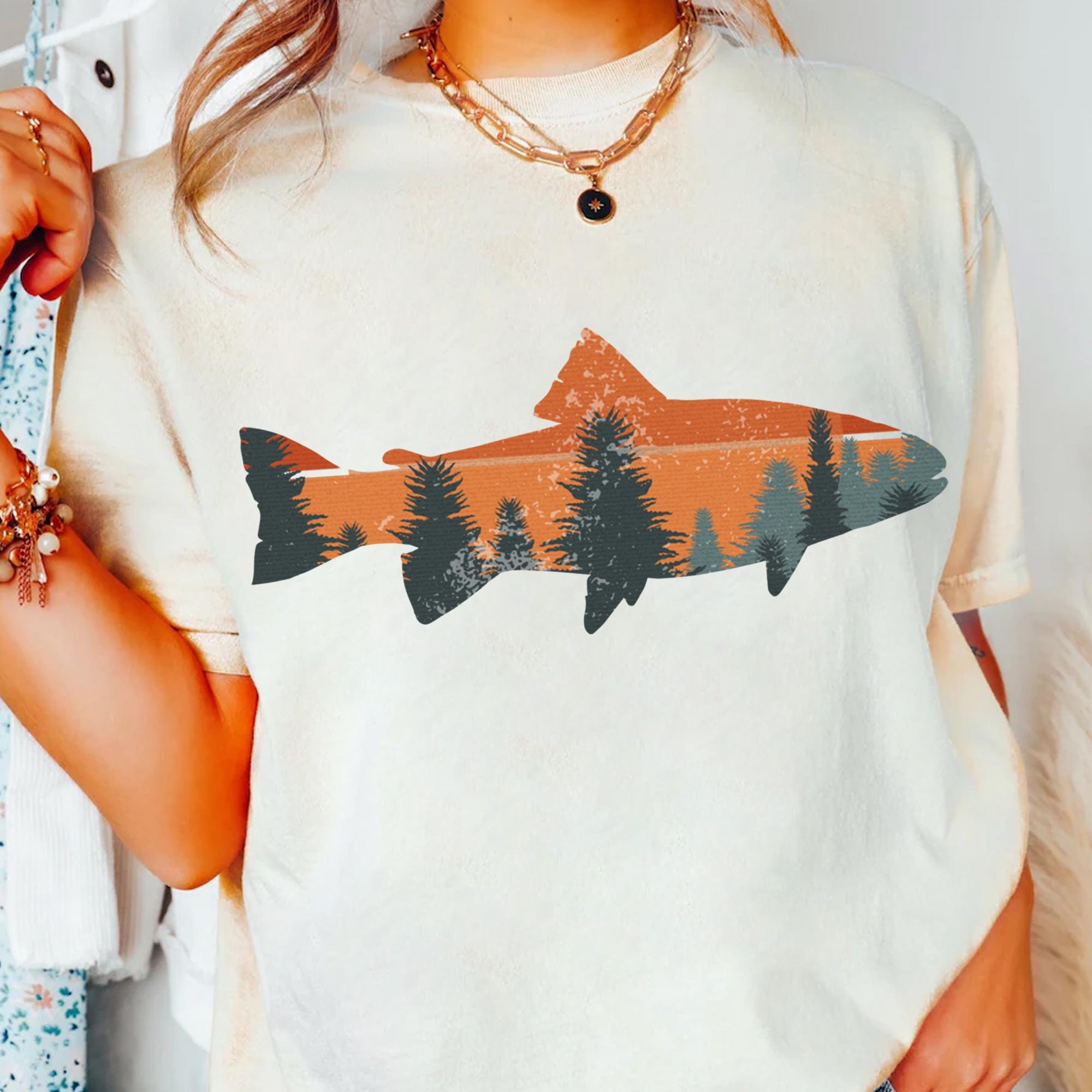 Rustic Fish PNG Design Nature Forest Landscape Digital Download ...