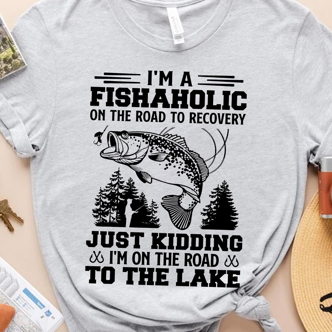 I'm a Fishaholic PNG - Funny Fishing Quote Design - Road to the Lake ...