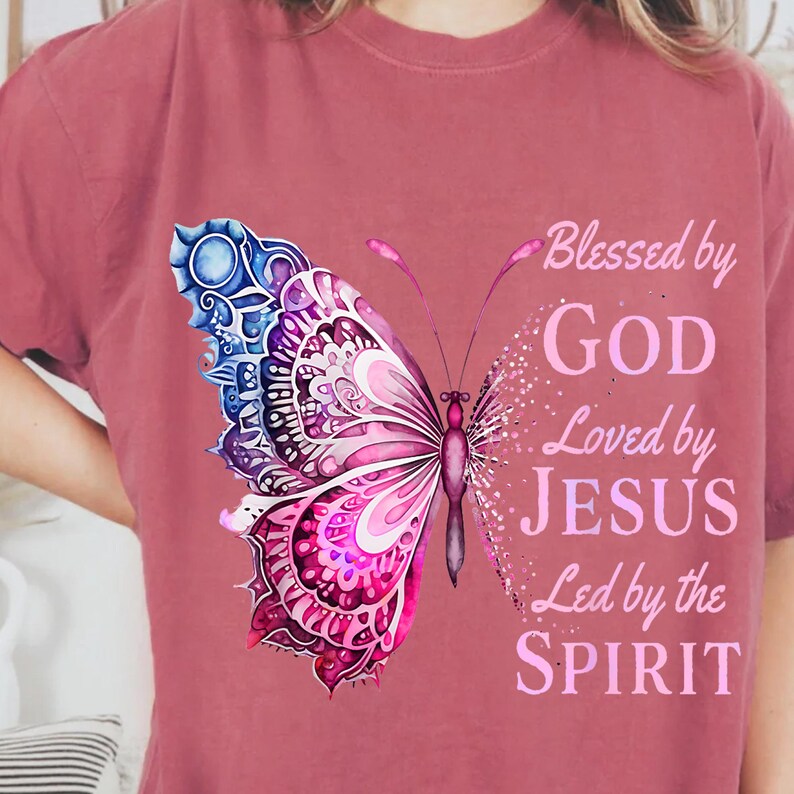 Christian Butterfly PNG Design: Blessed by God (digital Download) - Etsy