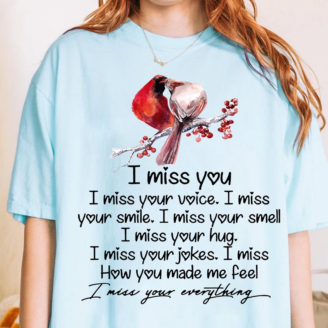 I Miss You PNG Design - Memorial Sublimation File - Cardinal Bird ...
