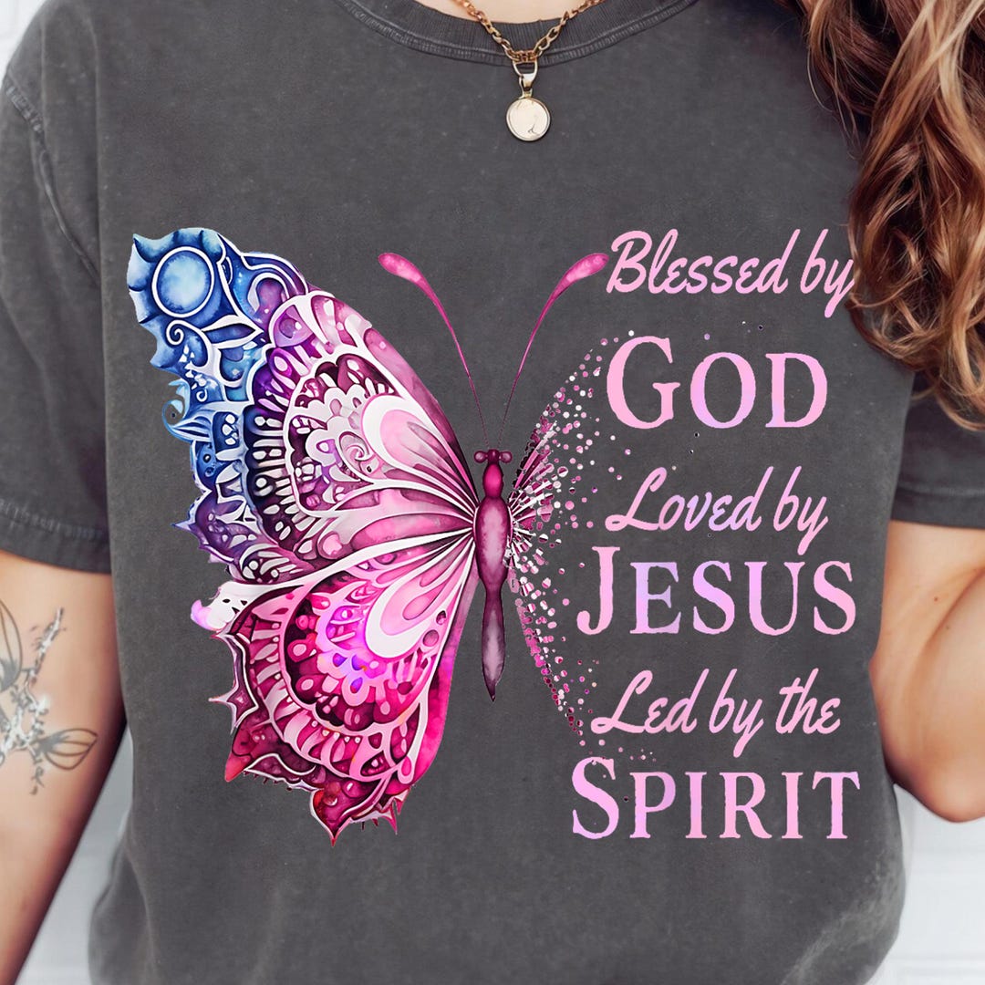 Christian Butterfly PNG Design: Blessed by God (digital Download) - Etsy