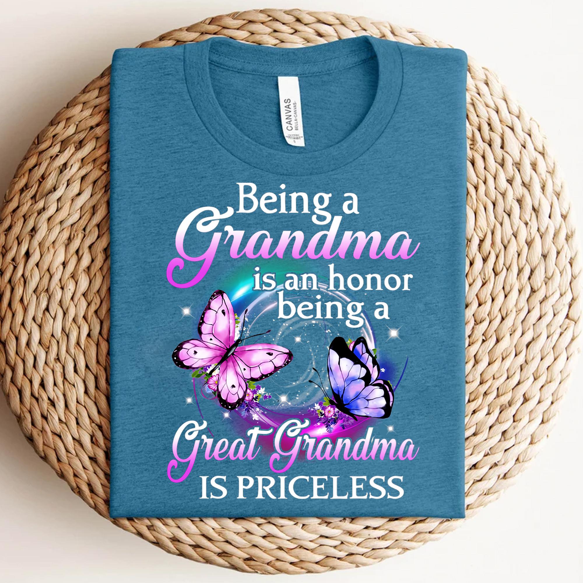 Being a Grandma is an Honor, Being a Great Grandma is Priceless PNG ...