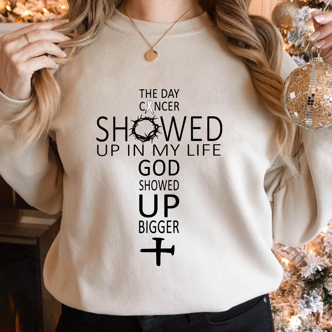 Lung Cancer Awareness PNG - God Showed up Bigger Christian Quote ...