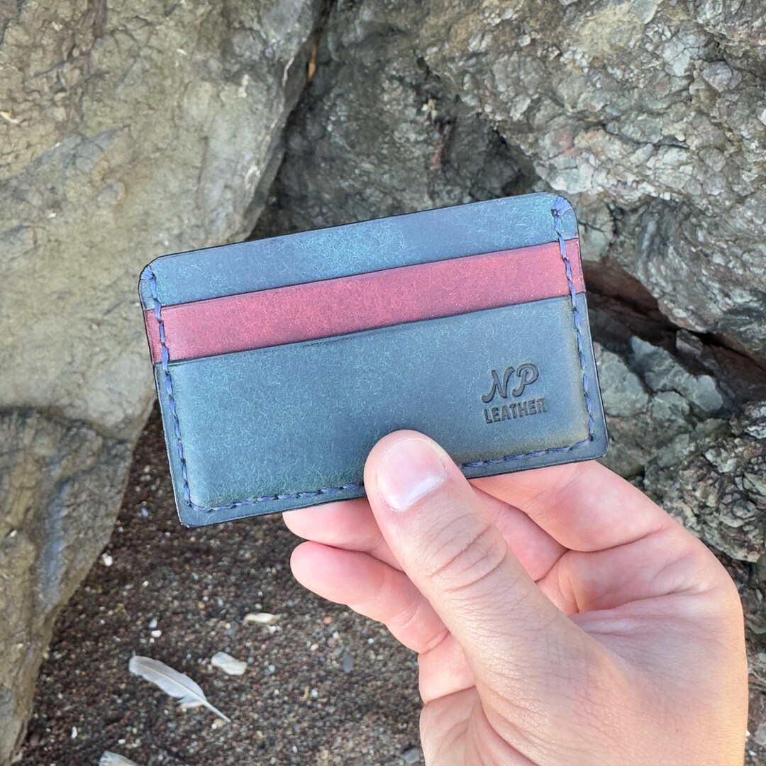 Custom Minimalist Luxury Compact Wallet: Pueblo Vegetable Tanned Full ...