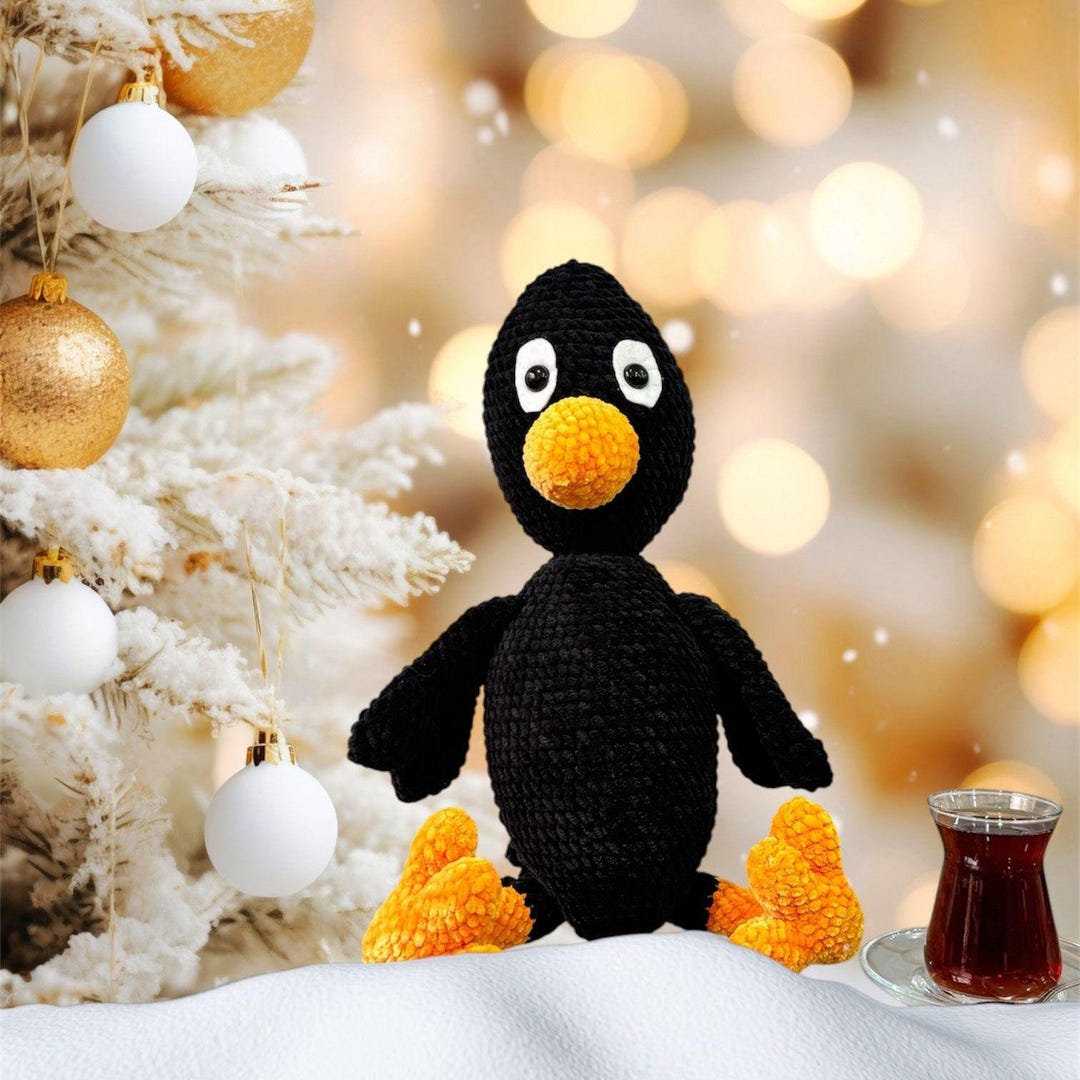 18 Inches Crochet Crow, Amigurumi Handmade, Halloween Amigurumi, Crow ...