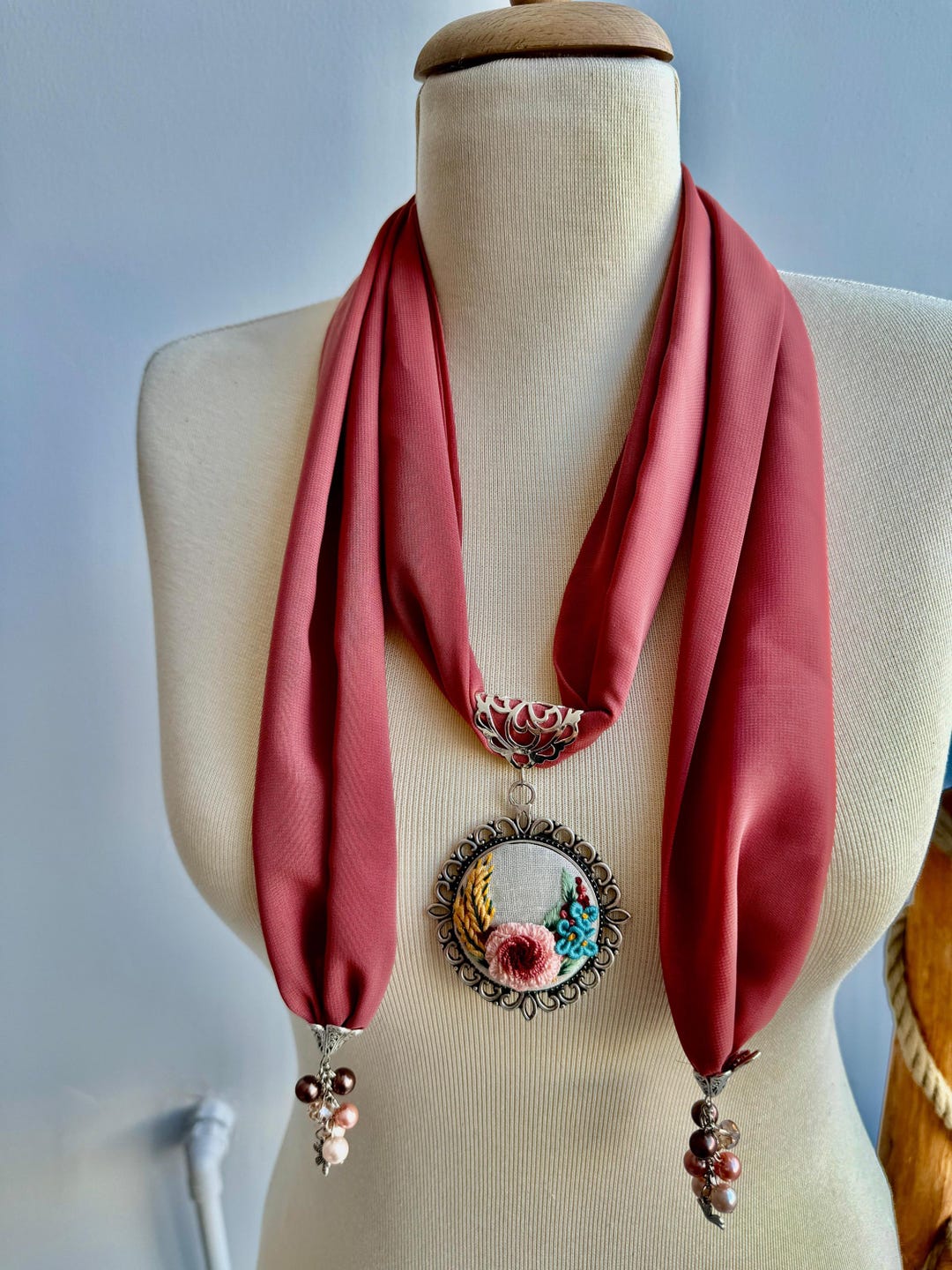 Necklace With Silver Plated Pendent, Gift for Her, Turkish Traditional ...