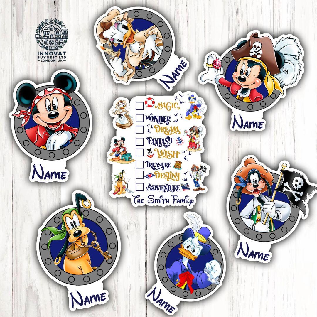 Personalized Disney Cruise Ship Checklist Magnet, All Characters ...