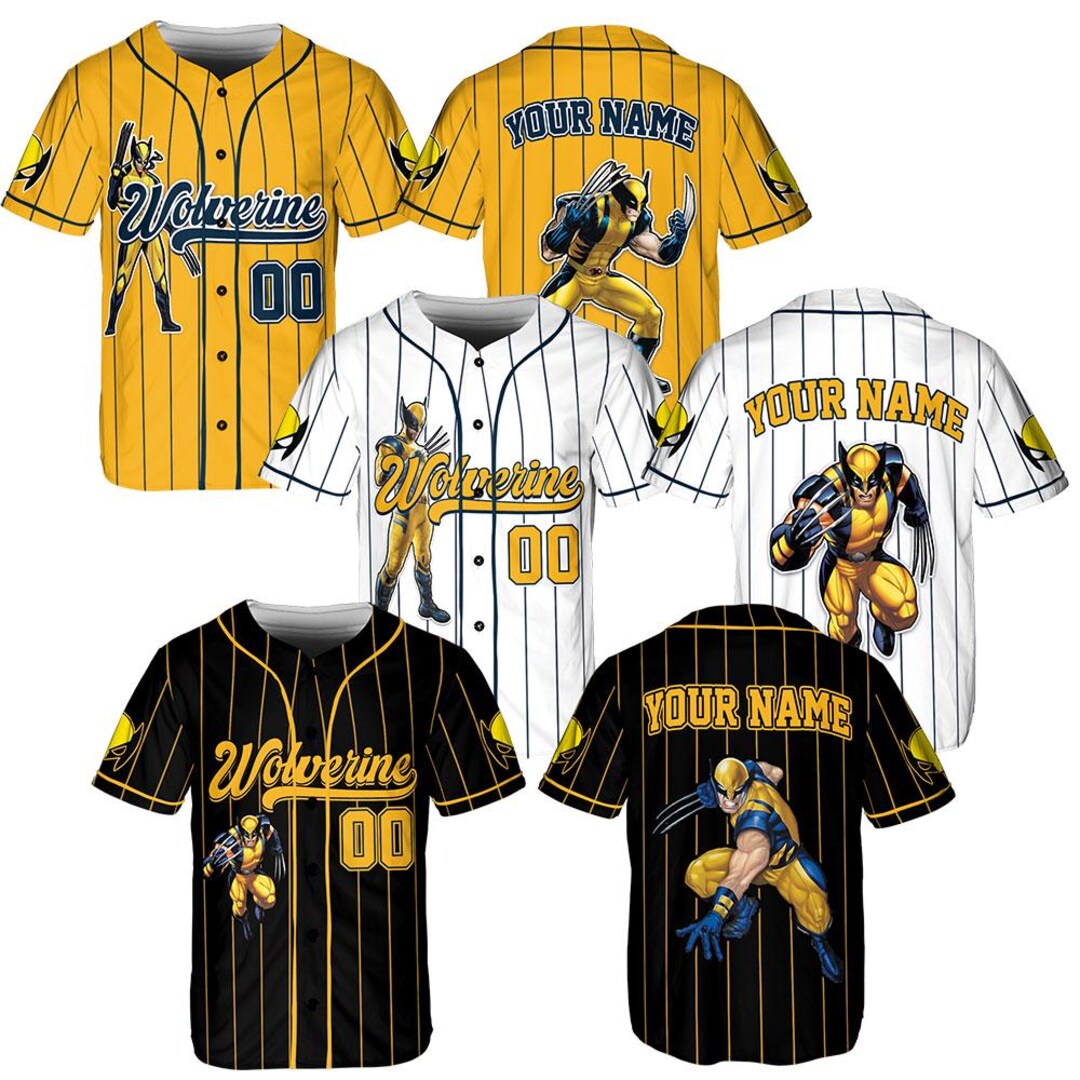 Personalized Disney Wolverine Baseball Jersey, Wolverine Shirt, Hero ...
