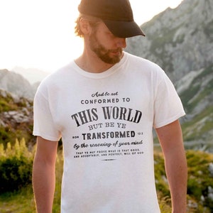 Be Transformed Mens Shirt | Mens Christian Shirt, Mens Christian Gifts ...