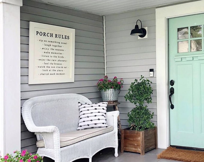 Lg, Porch Rules Sign, Porch Decor, Porch Wall Sign, Porch Rules ...