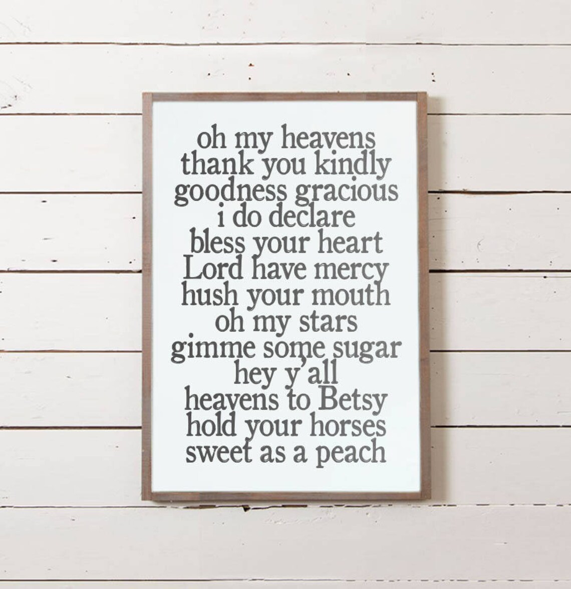 Southernisms Wall Sign Bless Your Heart Sign Hey Y'all | Etsy