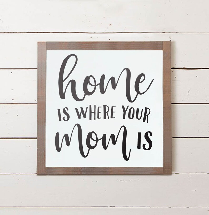 Home is Where Your Mom is Sign Mother's Day Sign Mom - Etsy