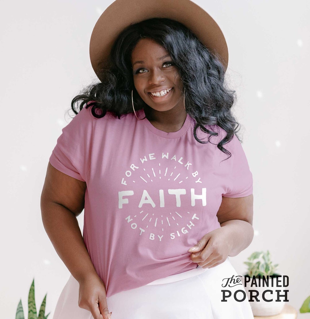 Walk by Faith Women's Christian Shirt | Womens Christian Shirts, Grace ...