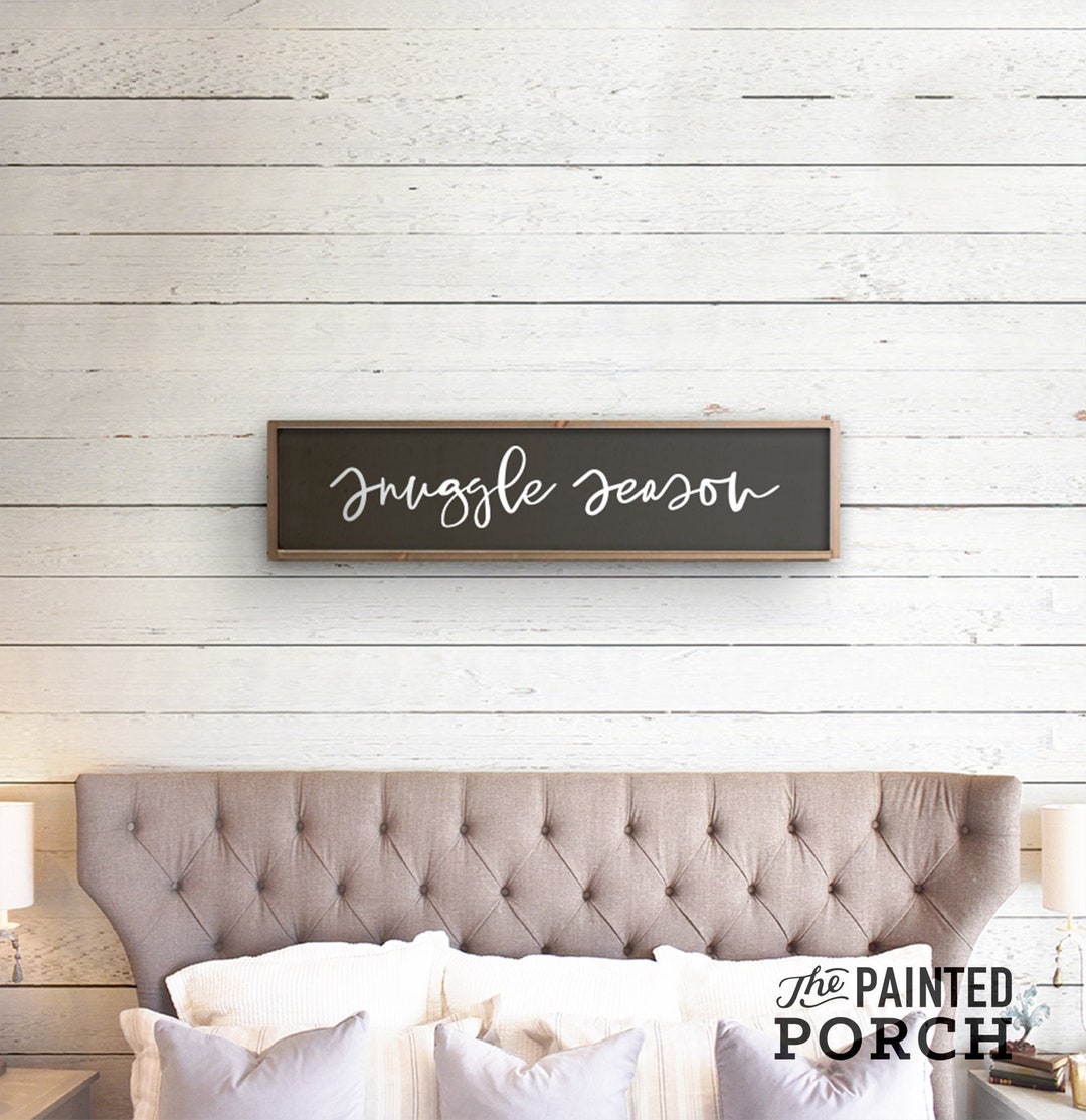 Snuggle Season Wide Sign, Autumn Sign, Fall Sign, Farmhouse Bedroom ...
