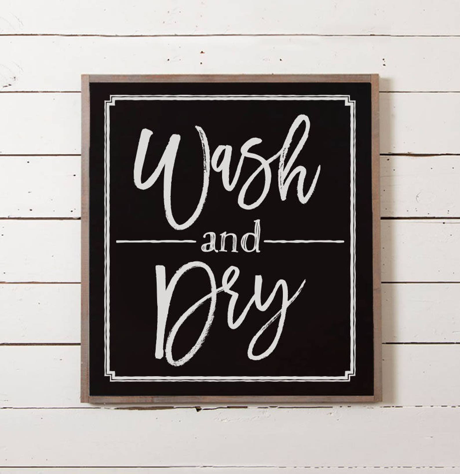 Wash and Dry Sign Laundry Room Sign Laundry Decor Laundry - Etsy