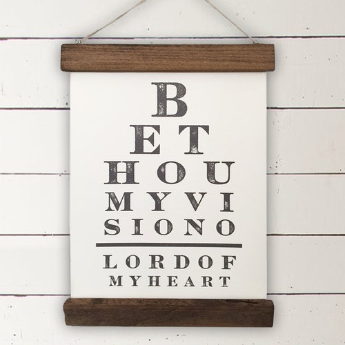 Vintage Eye Chart Wall Decor be Thou My Vision - Etsy Vintage Eye Chart Wall Decor be Thou My Vision - Etsy