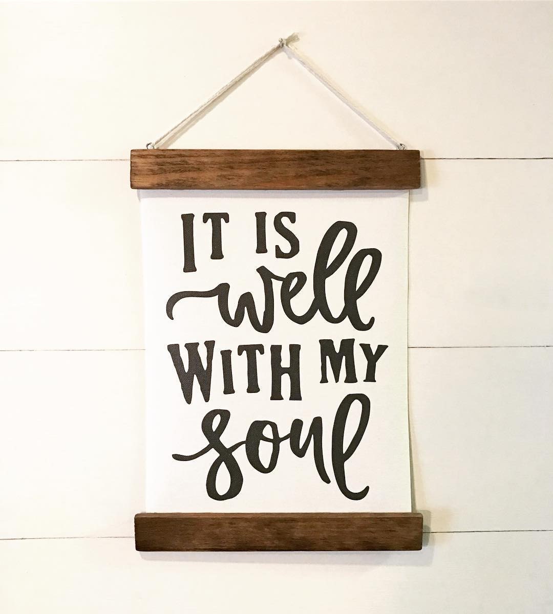 Christian Wall Decor| "it is Well" | Farmhouse Wall Hanging, Fixer ...
