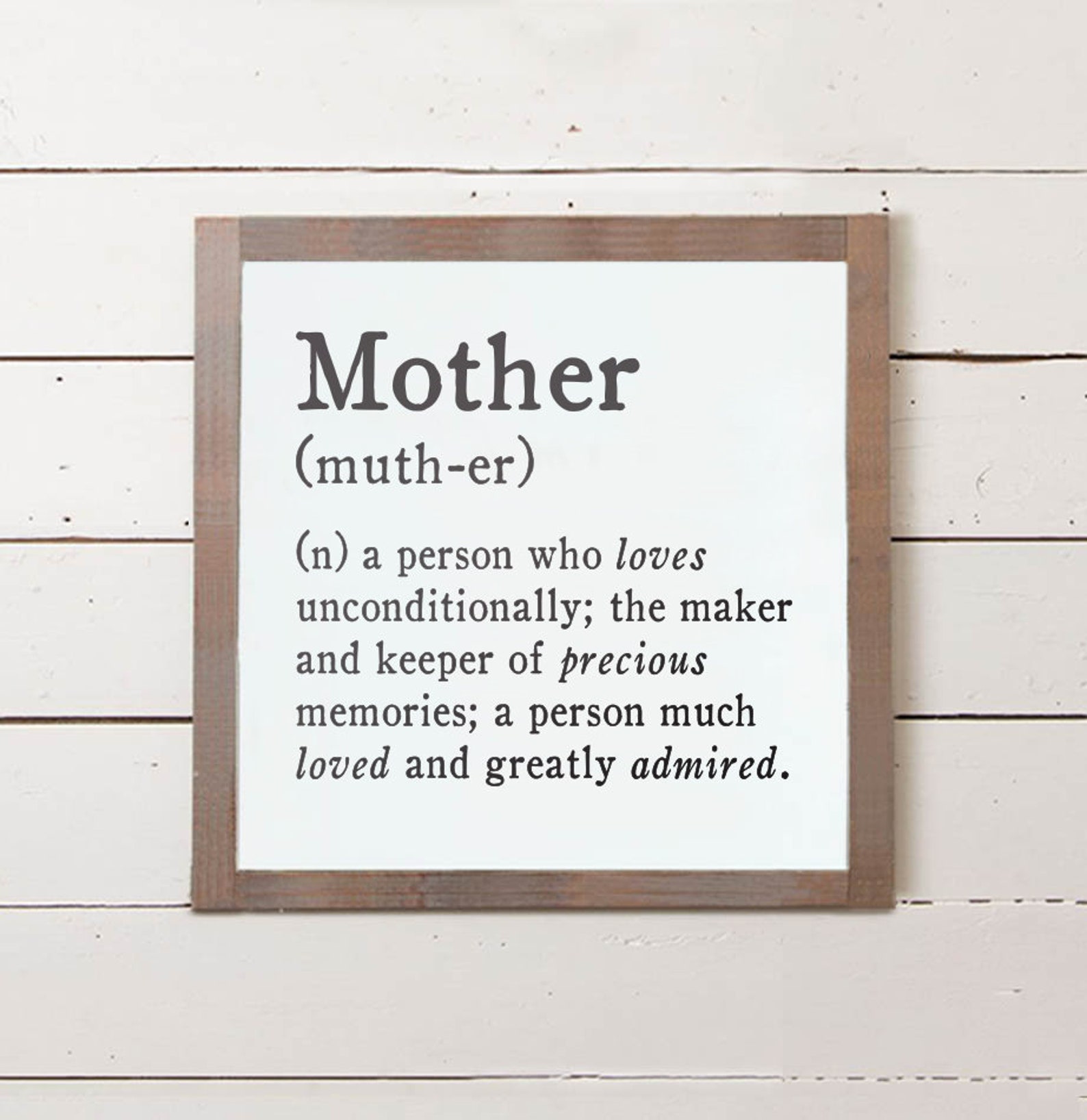 Mother Definition Wall Sign Mother's Day Sign Mom Sign - Etsy