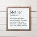 Mother Definition Wall Sign, Mother's Day Sign, Mom Sign, Farmhouse ...