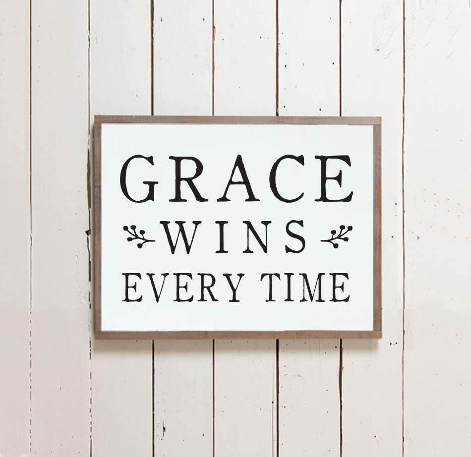 Grace Wins Every Time Christian Wall Sign | Wall Decor, Bible Sign ...