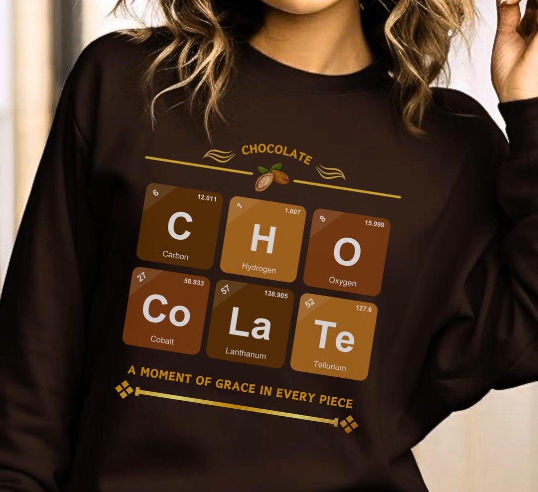 Periodic Table Chocolate Shirt -chemistry Teach Gift-sweet Science Tee ...