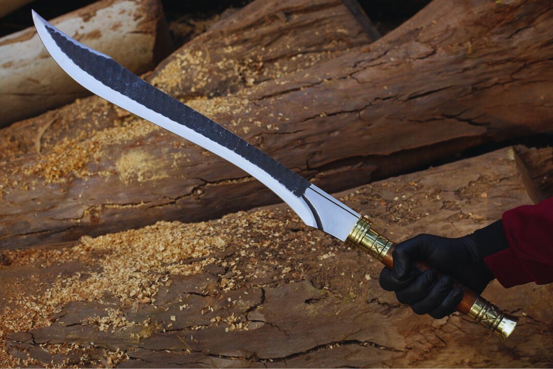 Hand Forged Scimitar Sword: High Carbon Steel, Rosewood Handle - Etsy