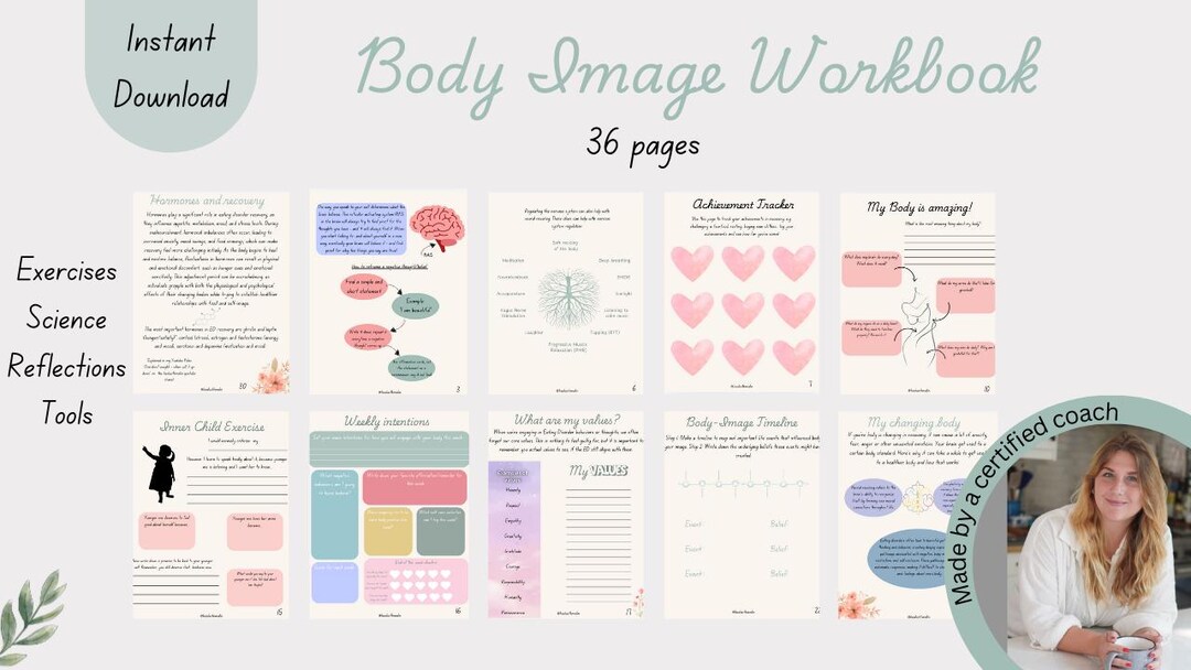Body Image Workbook|healing|positivity|mental Health|eating Disorder ...