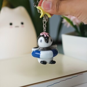 Penguin Keychain, Bag Charm, Kawaii Collectibles, Handmade Polymer Clay ...