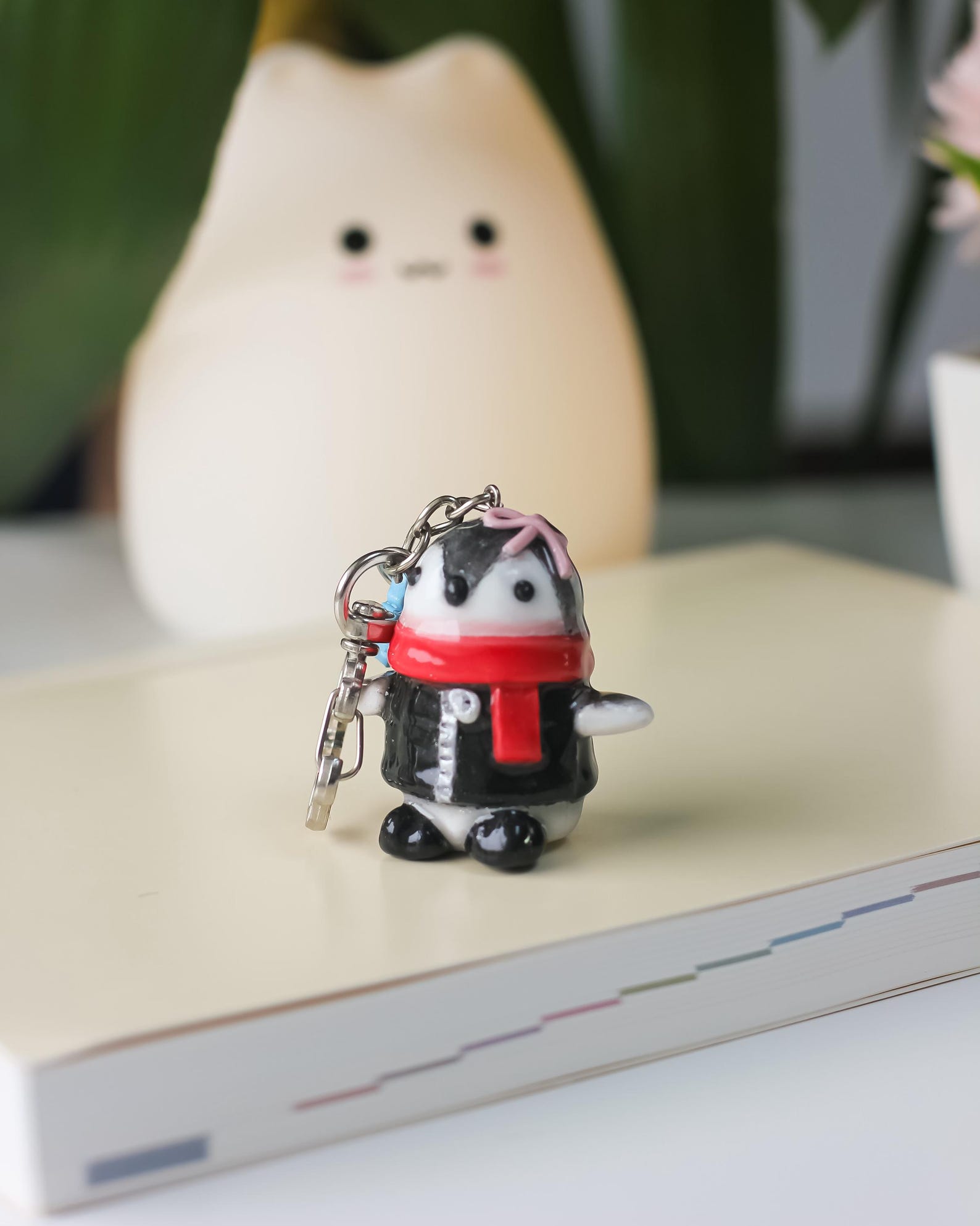 Penguin Keychain, Bag Charm, Kawaii Collectibles, Handmade Polymer Clay ...