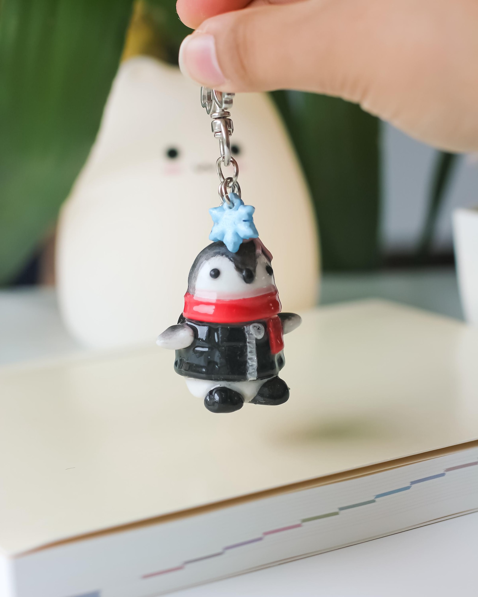 Penguin Keychain, Bag Charm, Kawaii Collectibles, Handmade Polymer Clay ...