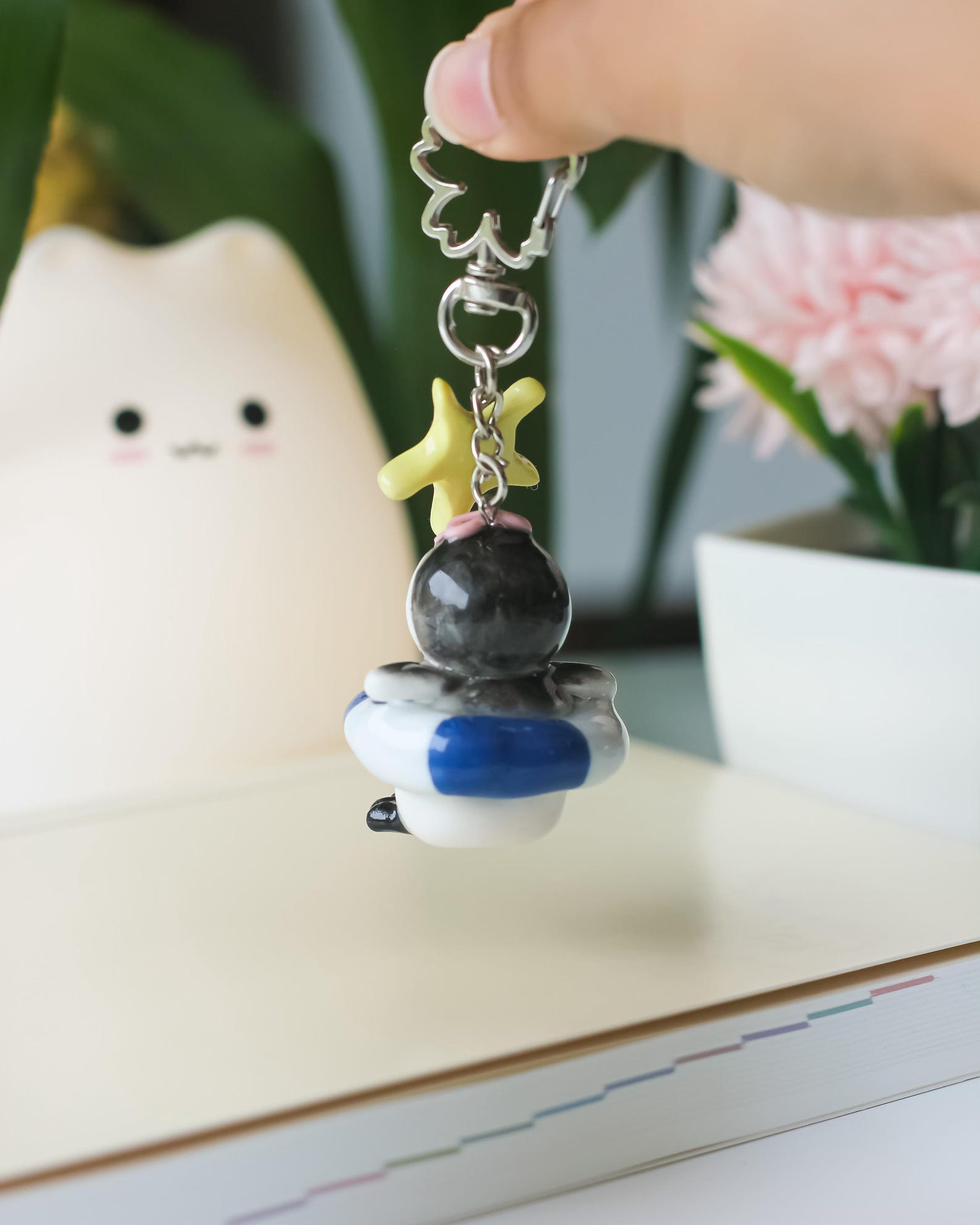 Penguin Keychain, Bag Charm, Kawaii Collectibles, Handmade Polymer Clay ...