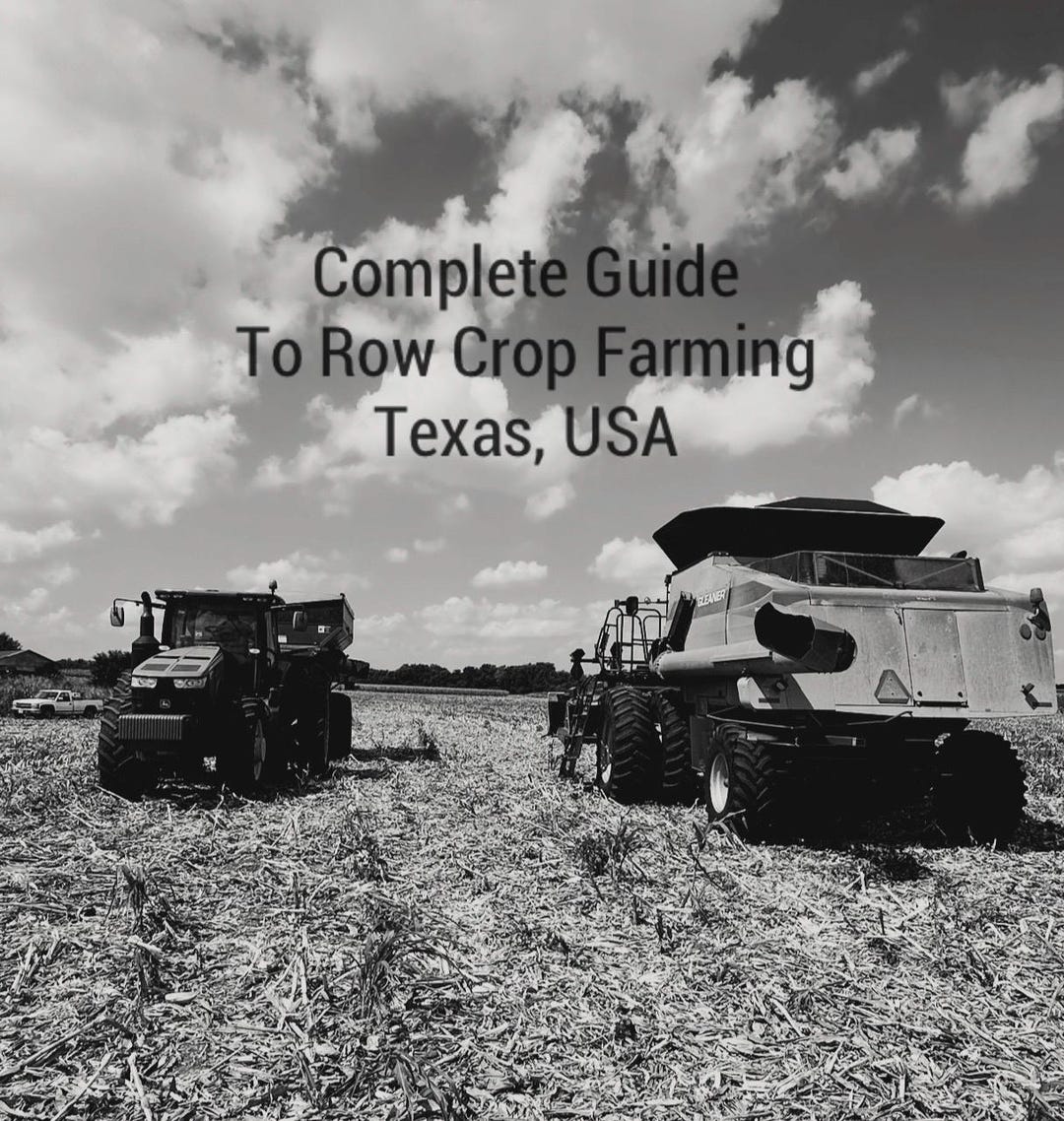 Complete Guide to Row Crop Farming (texas) - Etsy