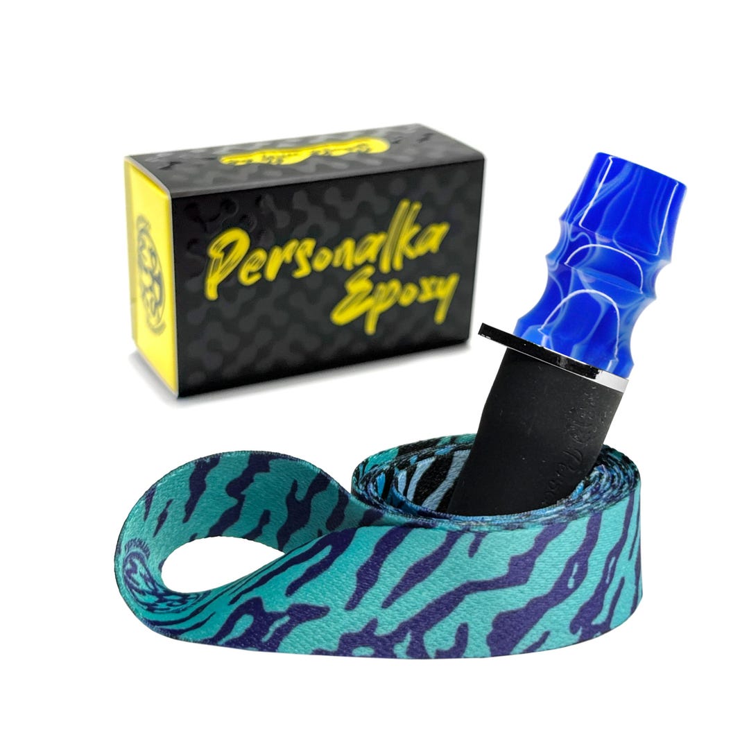 Personal Hookah Mouth Tip Personalka Scratch Blue Epoxy Resin Shisha ...