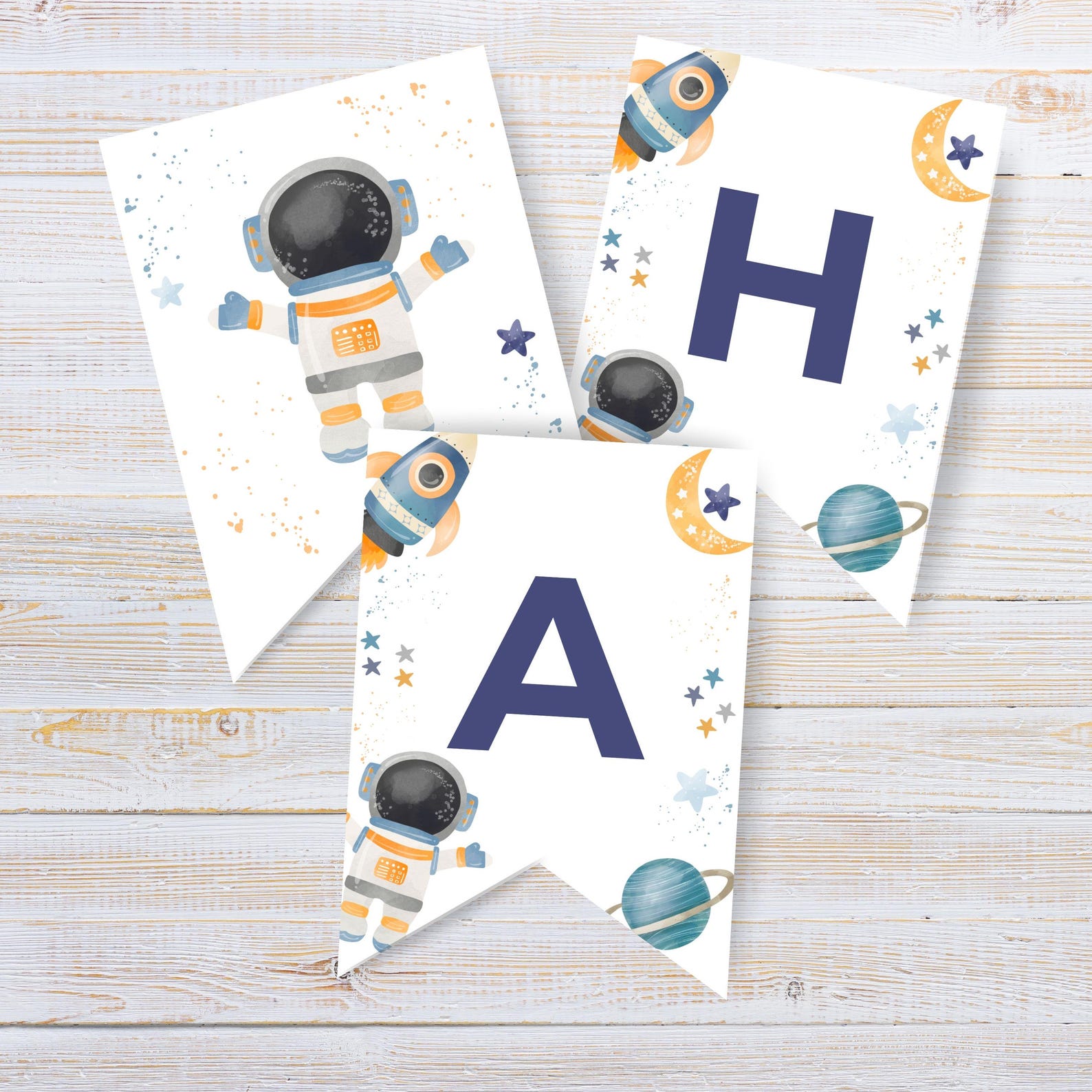 Editable Space Happy Birthday Banner, Outer Space Birthday Printable ...