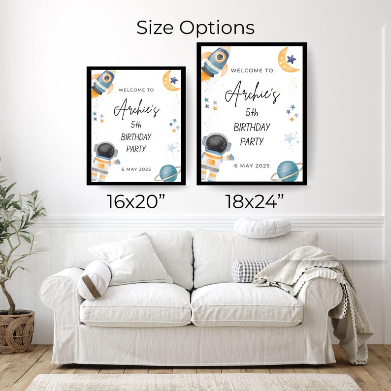 Editable Space Party Welcome Sign Template, Printable Outer Space ...