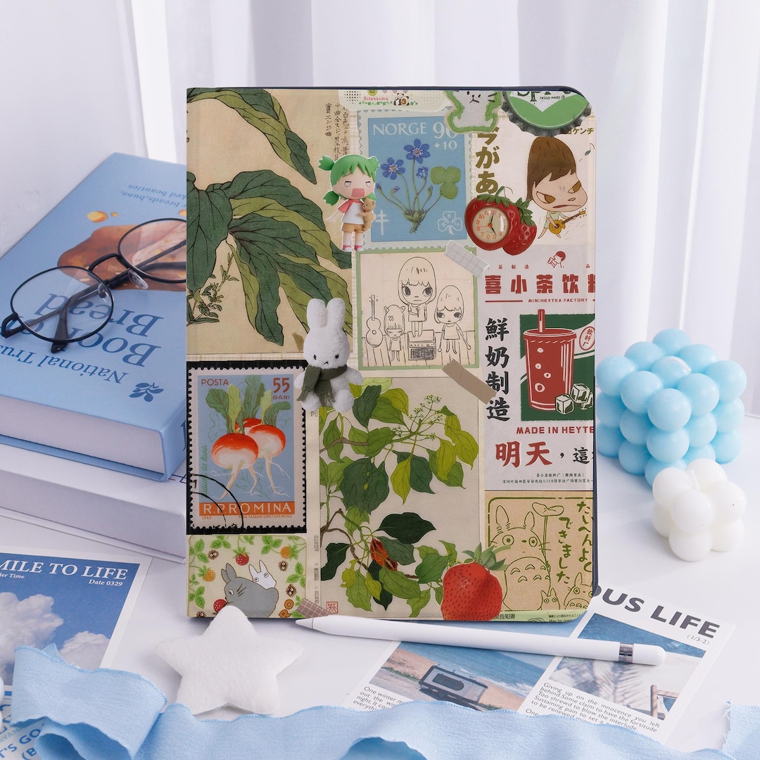 Yoshitomo Nara Girl Scrapbook iPad Case for New iPad Air 7/6-13"/11 ...