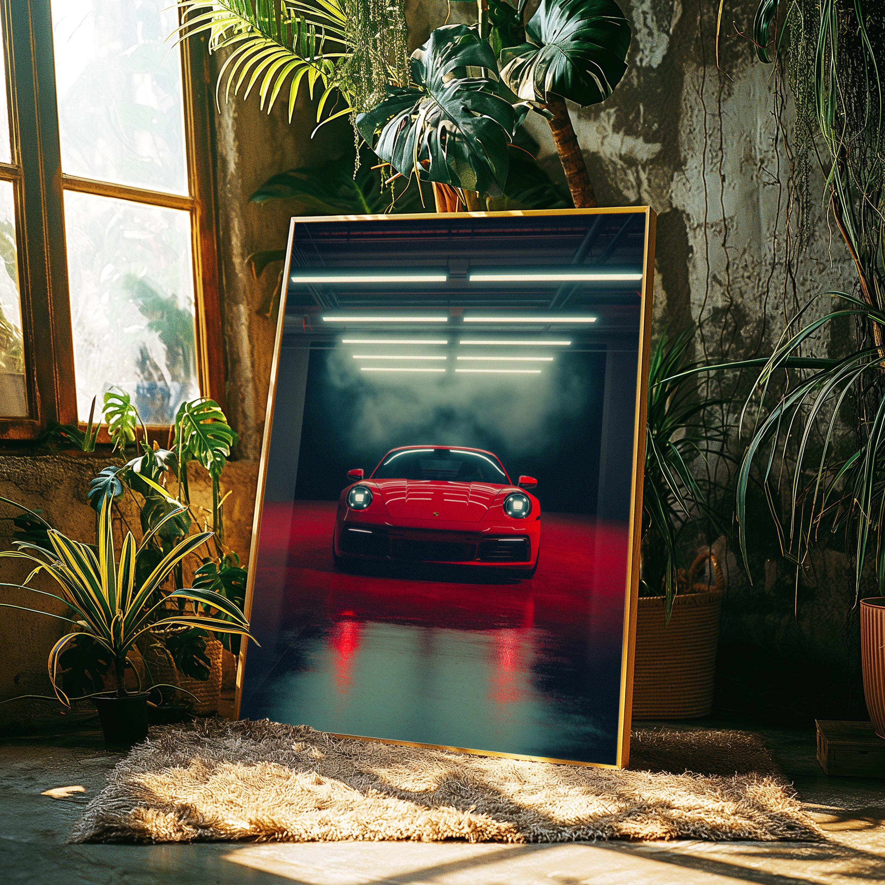 Porsche Front View Poster - Bold and Sophisticated Sports Car Wall Art ...