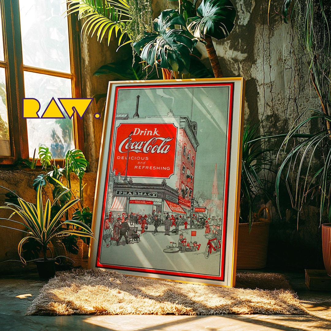 Vintage Coca-cola Poster / Retro Advertising Art, Classic Soda Print ...