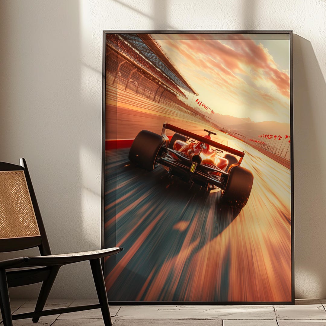 Formula 1 Racing Circuit Poster - Dynamic High-speed Artwork With ...