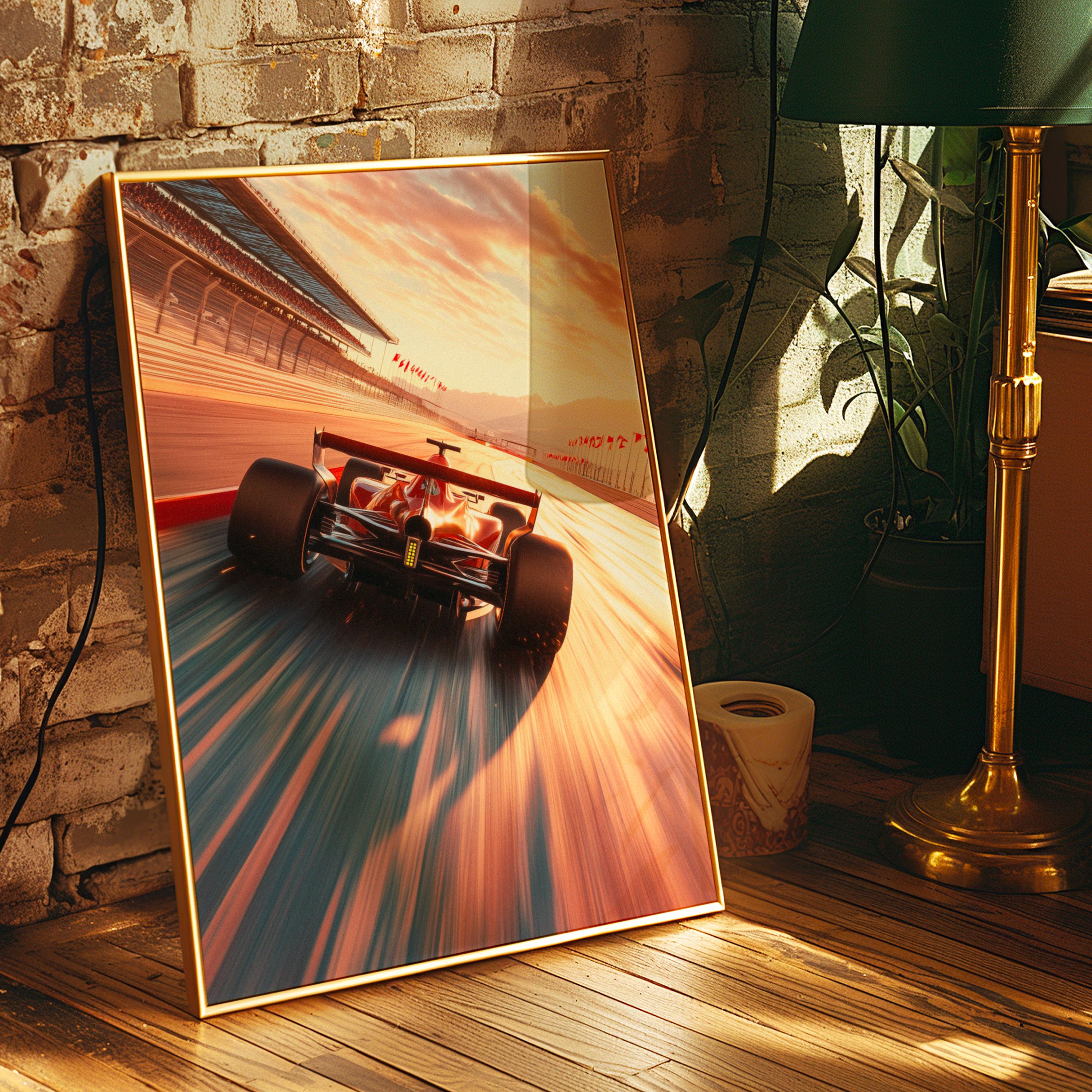 Formula 1 Racing Circuit Poster - Dynamic High-speed Artwork With ...