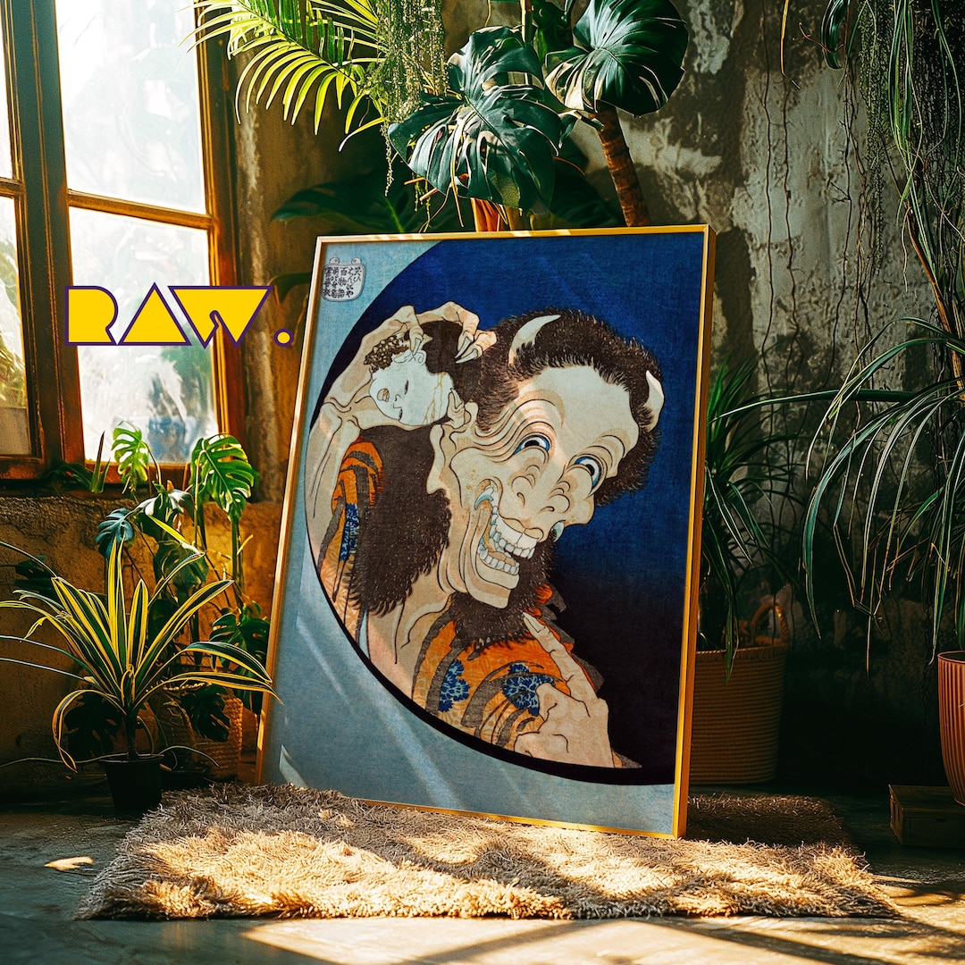 Vintage Japanese Yokai Art Print - Classic Edo Period Demon ...