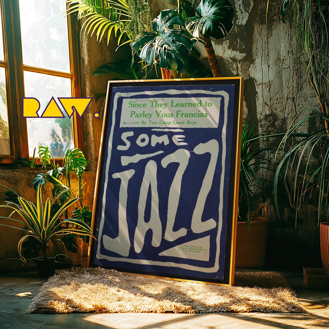 Vintage Jazz Poster / 1919 Music Artwork, Retro Sheet Music Cover ...