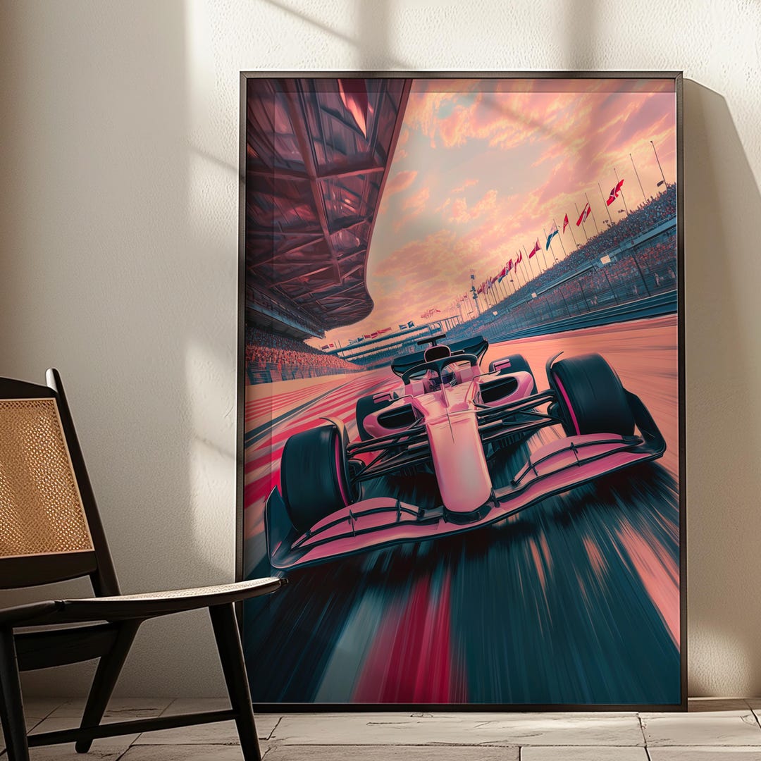 Hyper Realistic Formula 1 Racing Art Print - Dynamic Motorsport Wall Decor With Sleek F1 Car at ...