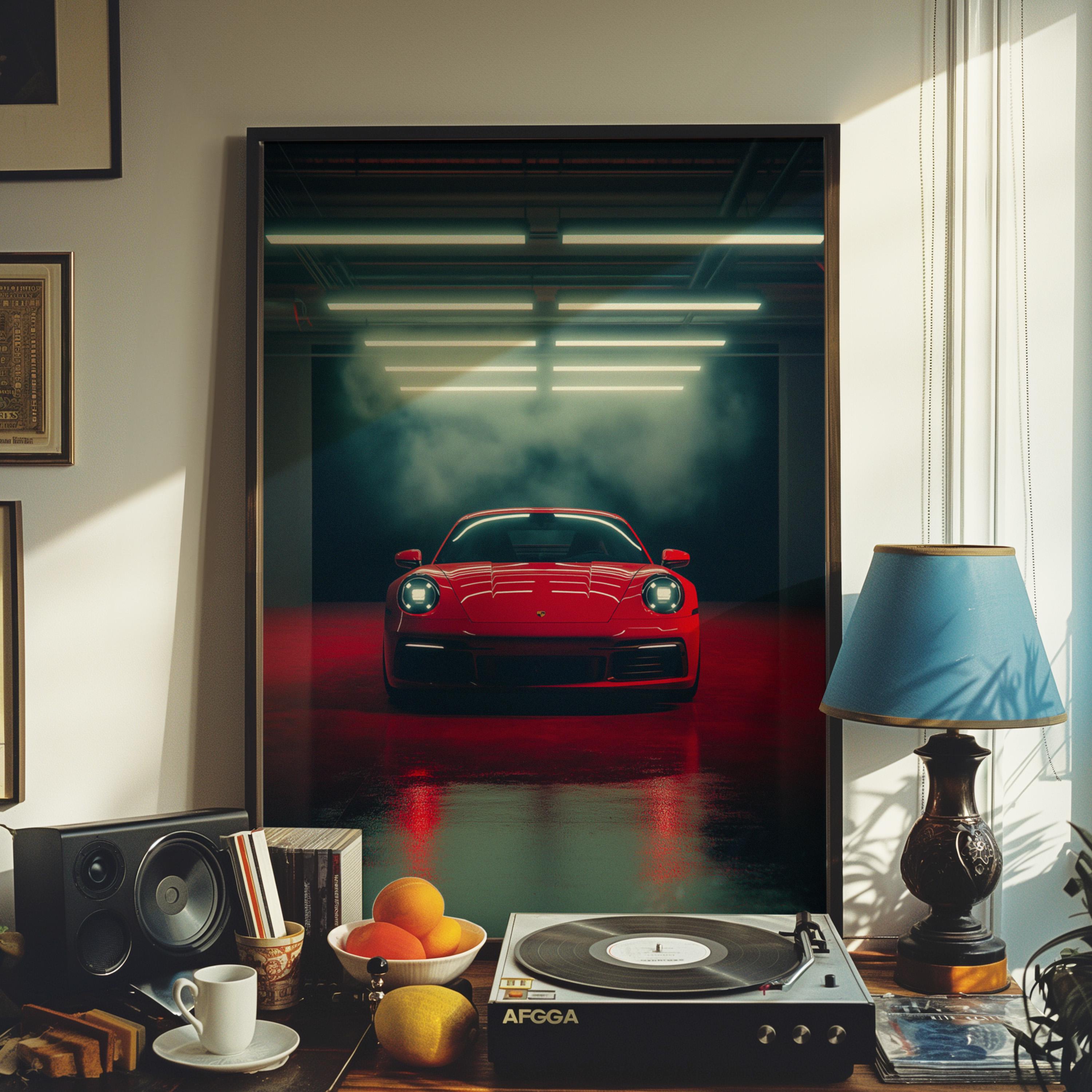 Porsche Front View Poster - Bold and Sophisticated Sports Car Wall Art ...